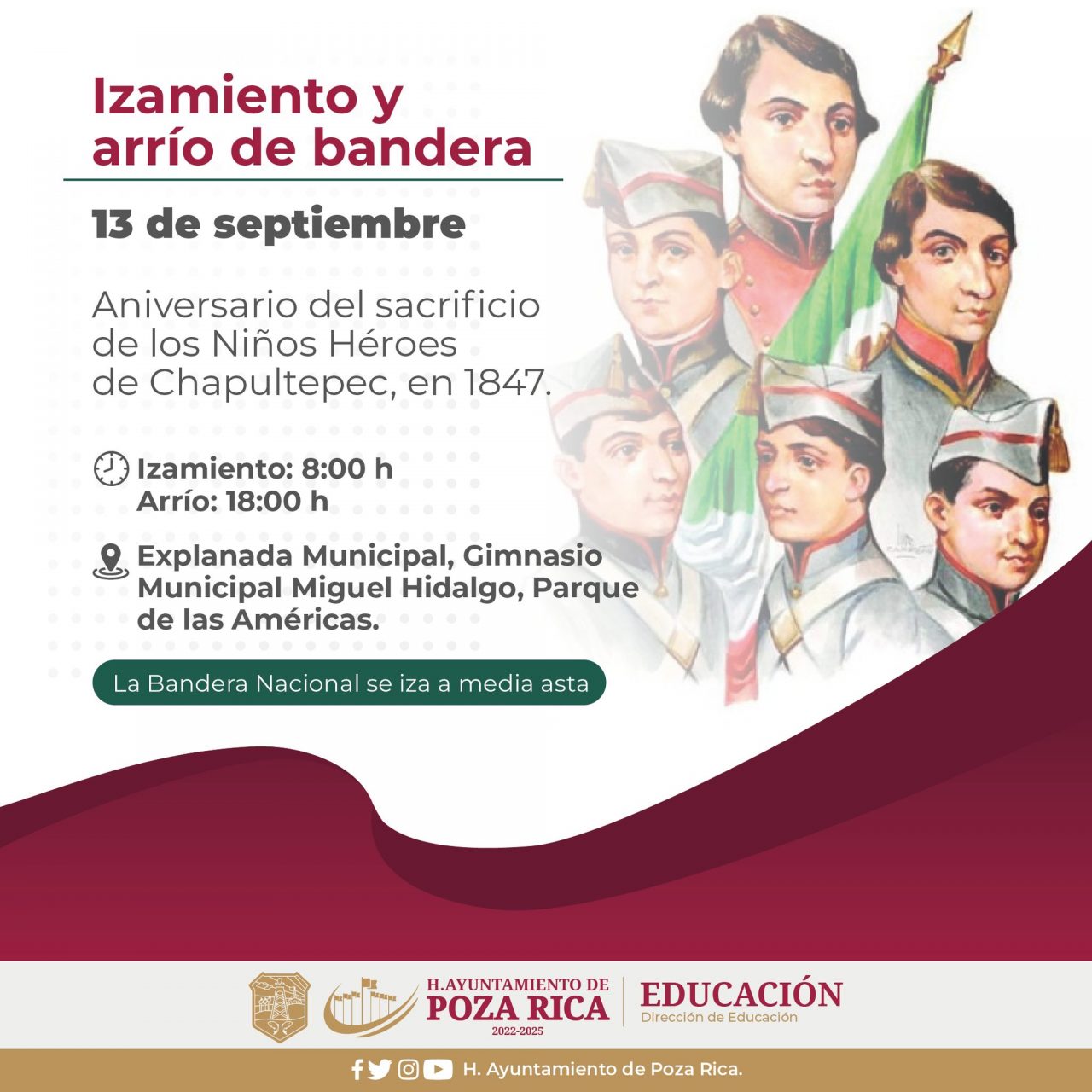 Aniversario del Sacrificio de los niños héroes de Chapultepec - Poza York