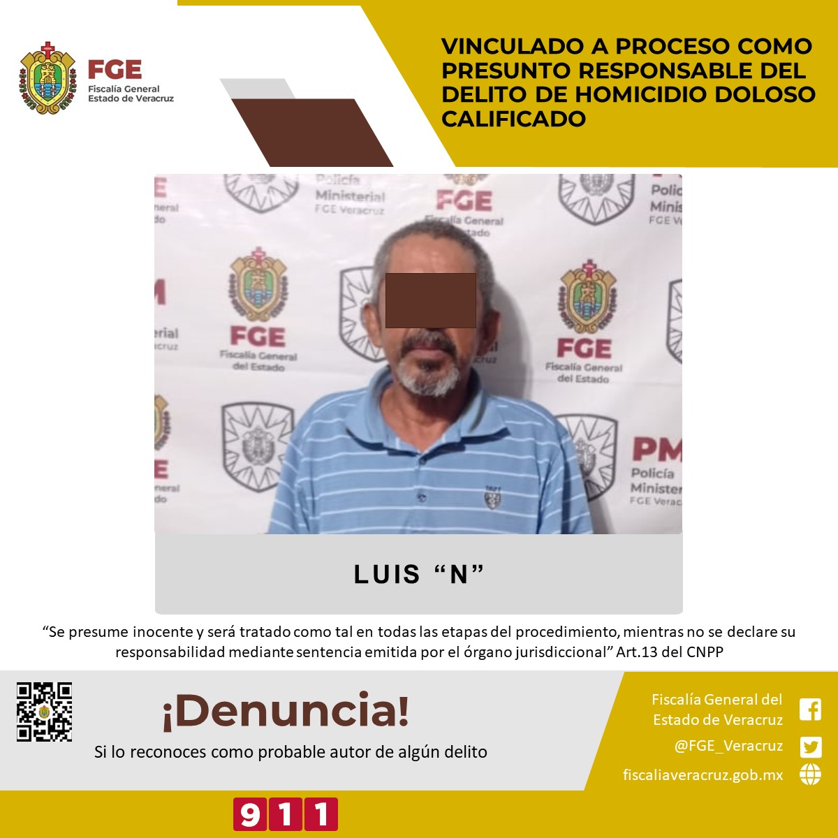 Vinculado a proceso como presunto responsable del delito de homicidio doloso calificado - Poza York